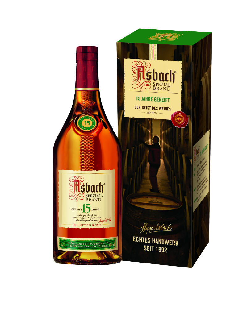 Asbach Spezialbrand 15 Jahre gereift ab sofort in neuer Ausstattung ...